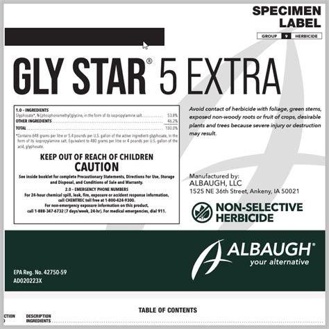 538 Gly Star 5 Extra 25 Gallon Agcare Products