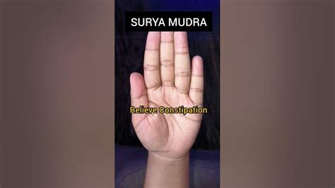 Releive Constipation Surya Mudra Viral Youtube