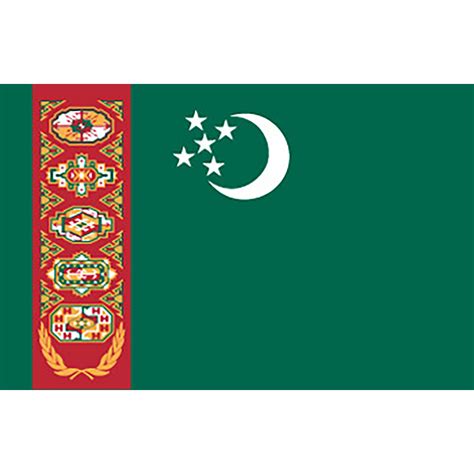 Official Flag Of Turkmenistan