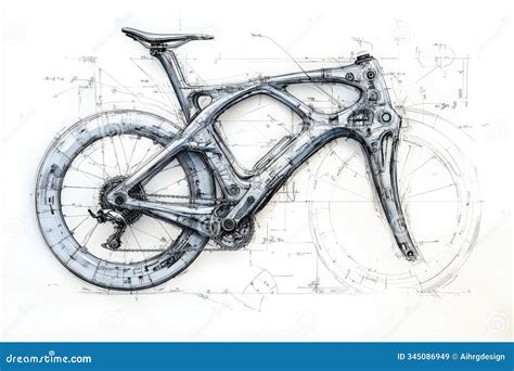 Technical Sketch Of An Innovative Bicycle Frame With Structural
