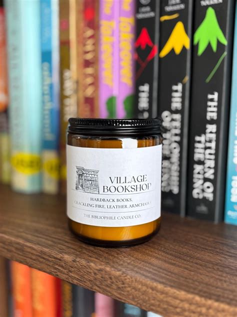 Village Bookshop Scented Candle Bookshop Bookstore Book Lover Etsy