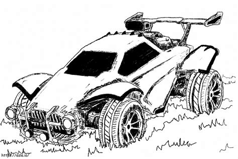 Rocket League Octane Coloring Page