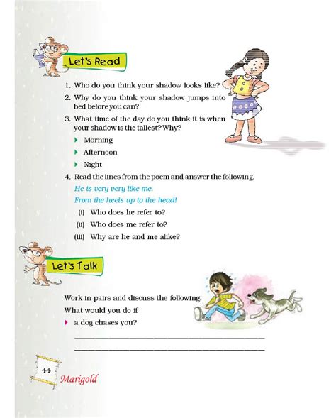Ncert Book Class 5 English Chapter 3 My Shadow Robinson Crusoe