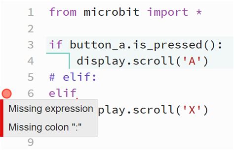 4 Missing Colon Errors — Pc Microbit Micropython