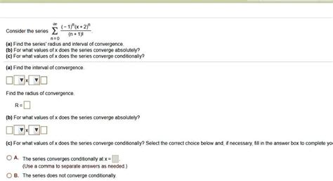 solved 25 422 consider the series n 1 n 0 a find the series
