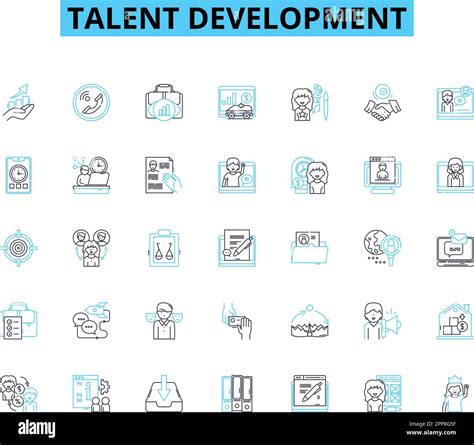 Talent Development Linear Icons Set Growth Learn Progression
