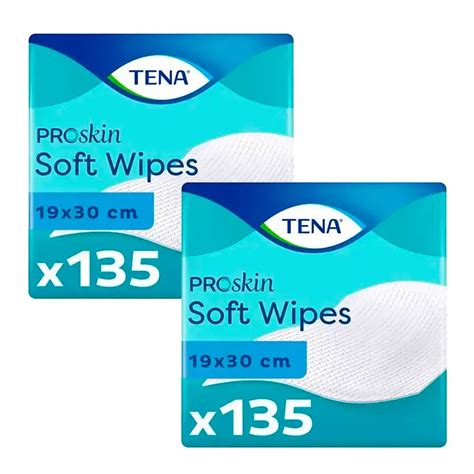 Buy Tena Pack Proskin Dry Wipes 2 X 135 Units At The Best Price