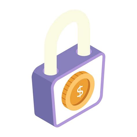 Conceptual Isometric Design Icon Of Locked Money 14312800 Vector Art At