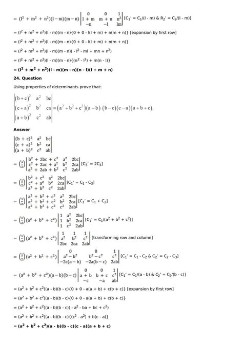 Rs Aggarwal Solutions For 12th Class Maths Chapter 6 Determinants
