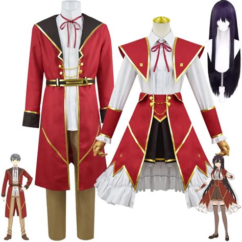 New Anime Villainess Level 99 Patrick Ashbatten Yumiella Dolkness Cosplay Costume Wig Red