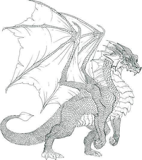 Realistic Fire Breathing Dragon Coloring Pages 2025