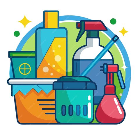 Cleaning Products Clip Art And Vector Design With A White Background