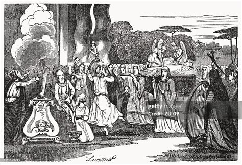 David Brings The Ark Of The Covenant To Jerusalem High Res Vector