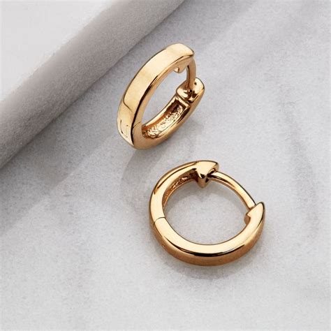 Gold Plain Huggie Hoop Earrings Huggie Earrings Gold Huggies Earrings Gold Earrings Designs