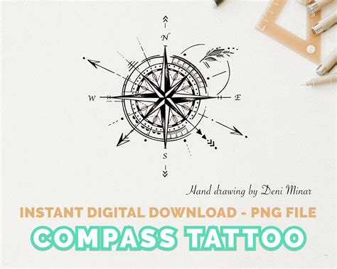 Drafting Compass Tattoo