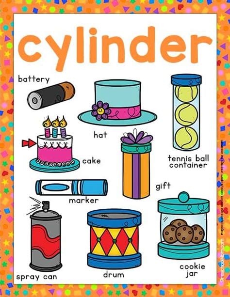 3d Shapes Real Life Objects Clip Art Cylinders 3d Shapes Shape