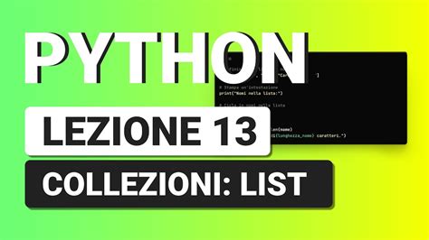 Python Tutorial Italiano 13 List Youtube