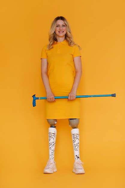 Free Photo Full Shot Young Woman With Prosthesis