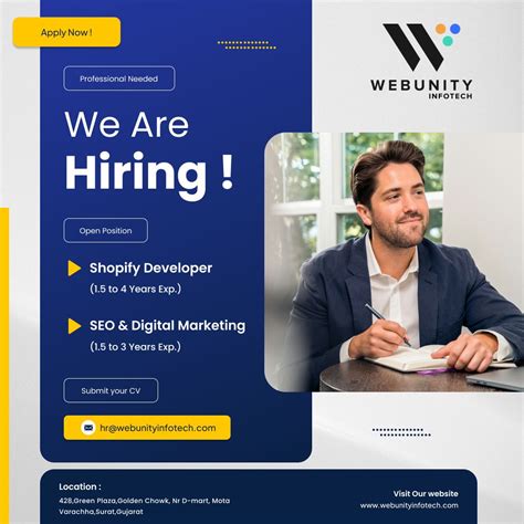 Webunity Infotech On Linkedin Connections Shopify Job Jobopning