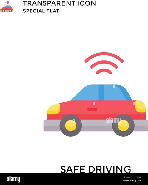 Safe Driving Vector Icon Flat Style Illustration Eps 10 Vector Stock