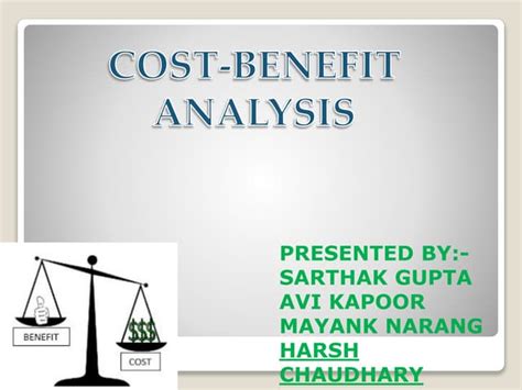 Cost Benefit Analysis Ppt