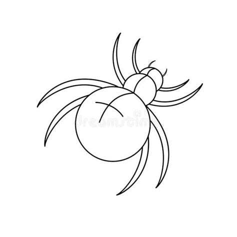Contour Black And White Drawing Of A Spider Vector Illustration Coloring Page Stock Vector Contour Black And White Drawing Of A Spider Vector Illustration Coloring Page Stock Vector