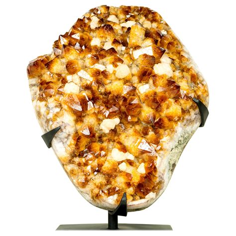 Large High Grade Natural Citrine Cluster With Aaa Amber Citrine Druzy
