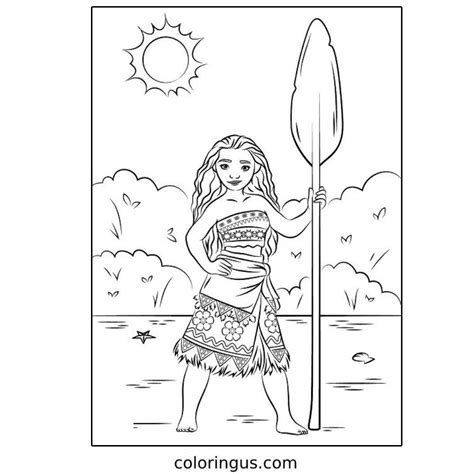 Princess Moana Coloring Pages At Getdrawings Free Download