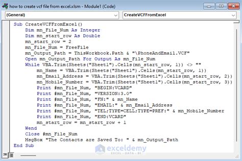 How To Export Data From Excel To Vcard 2 Simple Methods