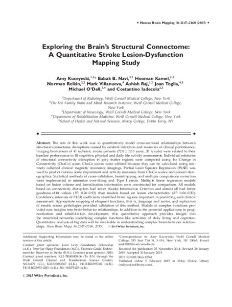 Pdf Exploring The Brains Structural Connectome A Quantitative