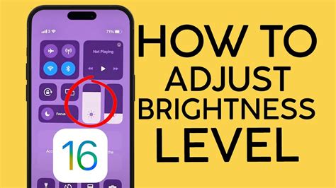 How To Adjust Brightness Level On Ios 16 2022 Iphone And Ipad Youtube