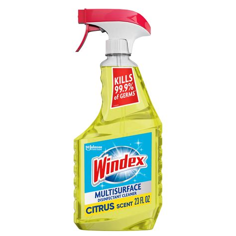 Windex Disinfectant Cleaner Multi Surface Citrus Fresh Spray Bottle