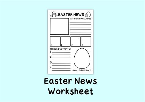 Mash 1st 2nd Class Easter News Worksheet