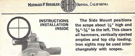 Vintage Gun Scopes — Buehler Charts And Instructions