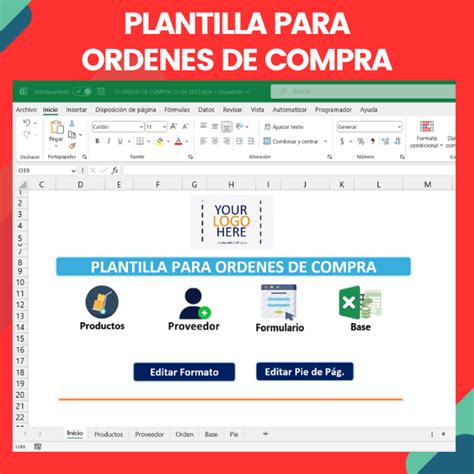 Formato Orden De Compra Plantilla Excel Ofimática Empresarial