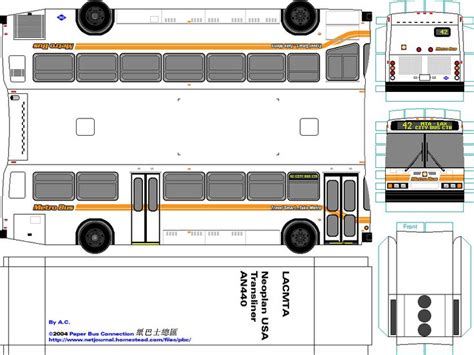 Papercraft Bus Lacmta Neoplan Usa Transliner An440 Cng Metro Local