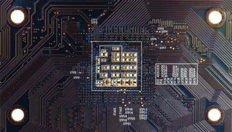 Black Hardware Abstract Electronic Circuit Board Computer Stock Image