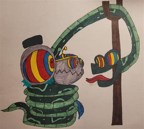 Kaa Hypnotized Both Bots By Spamtoni On Deviantart