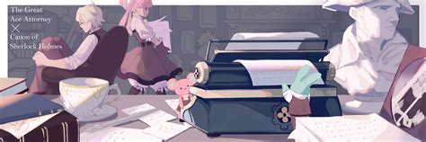 Herlock Sholmes And Iris Wilson Ace Attorney And 1 More Drawn By