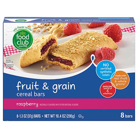 Food Club Fruit And Grain Raspberry Cereal Bars 8 Ea Shop Rock Cave Iga