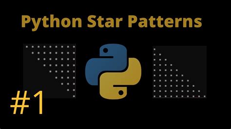 Python 3 Star Pyramid Patterns Incresing Decreasing 1 Youtube