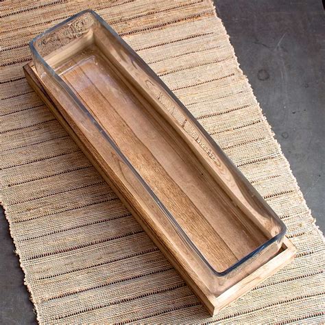 Handblown Glass Element Trough White Flower Farm