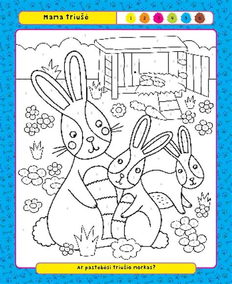 Linksmieji Augintiniai Spalvink Pagal Skaičius Patogupirktilt