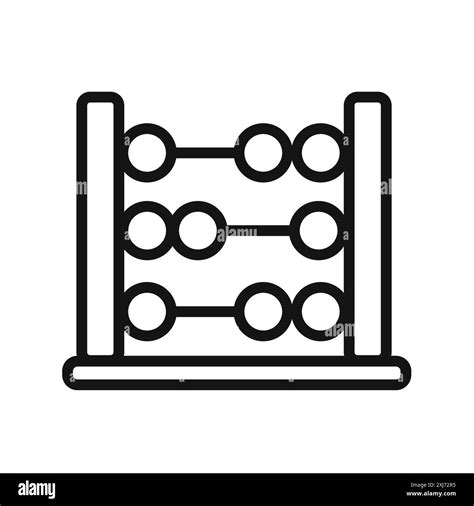 Abacus Icon Vector Line Logo Mark Or Symbol Set Collection Outline
