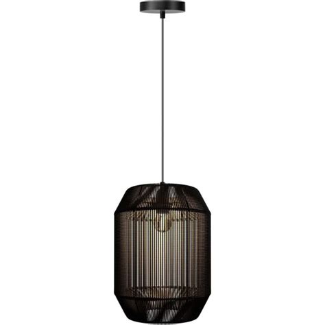 Suspension Rétro E27 Cordelette Noir Diamètre 23cmeclairage Design