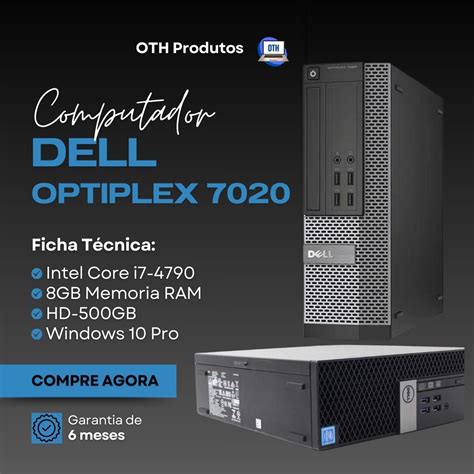 Oth Produtos Cpu Corporativa Dell Optiplex 7020 Core I7 36ghz 8gb