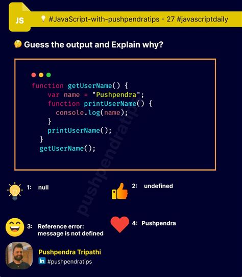 Pushpendra Tripathi On Linkedin Javascript Javascriptdaily