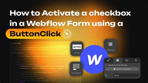 How To Activate A Checkbox In A Webflow Form Using A Button Click Youtube