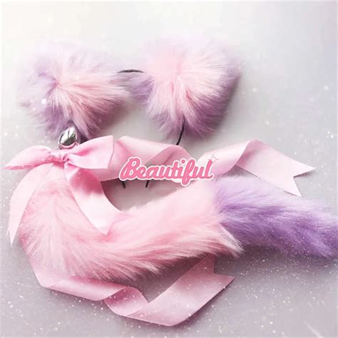 Adult Toys Tail Bow Metal Butt Anal Plug Cute Bow Knot Soft