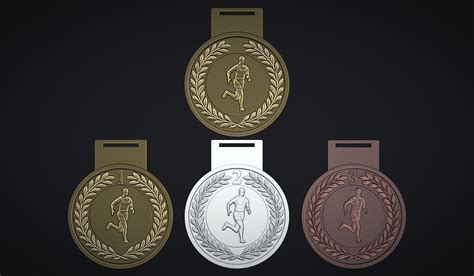 🏃 Men Running Award Medals 3d Model・ Stl File For 3d Printing And Cnc